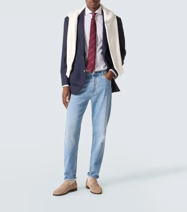 Brunello Cucinelli Mid-rise Straight Jeans - Blue
