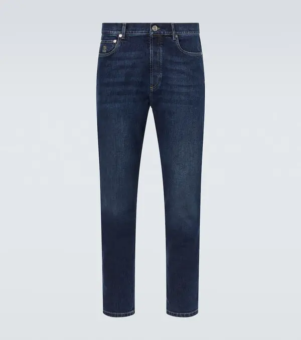 Brunello Cucinelli Mid-rise Slim Jeans - Blue