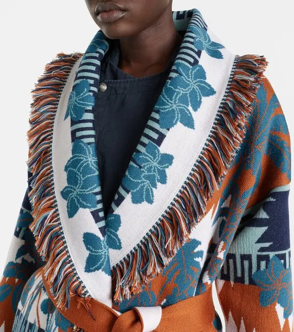 Alanui Island Soul Jacquard Wool Cardigan - Multicoloured