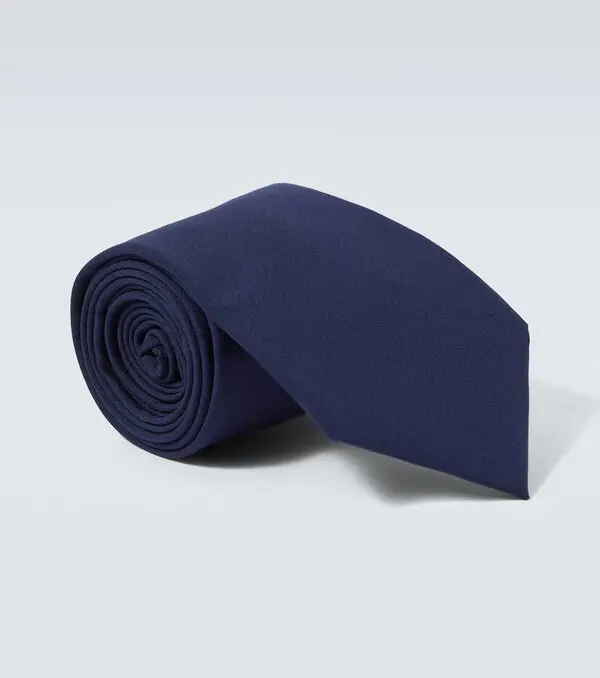 Brunello Cucinelli Virgin Wool Neck Tie - Blue