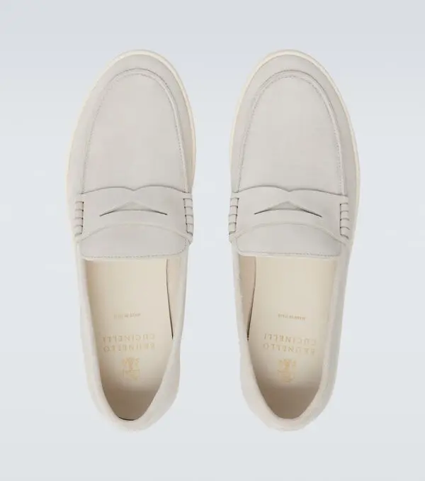 Brunello Cucinelli Suede Slip-on Sneakers