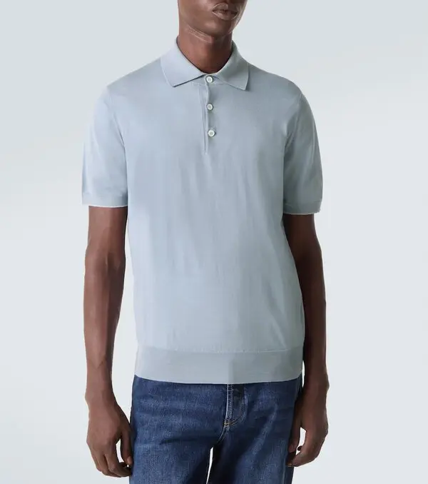 Brunello Cucinelli Cotton Pique Polo Shirt