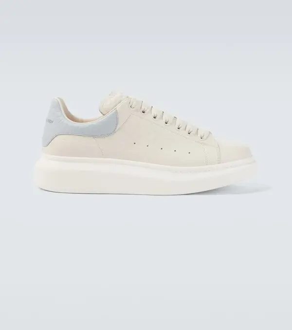 Alexander McQueen Oversized Leather Sneakers - White
