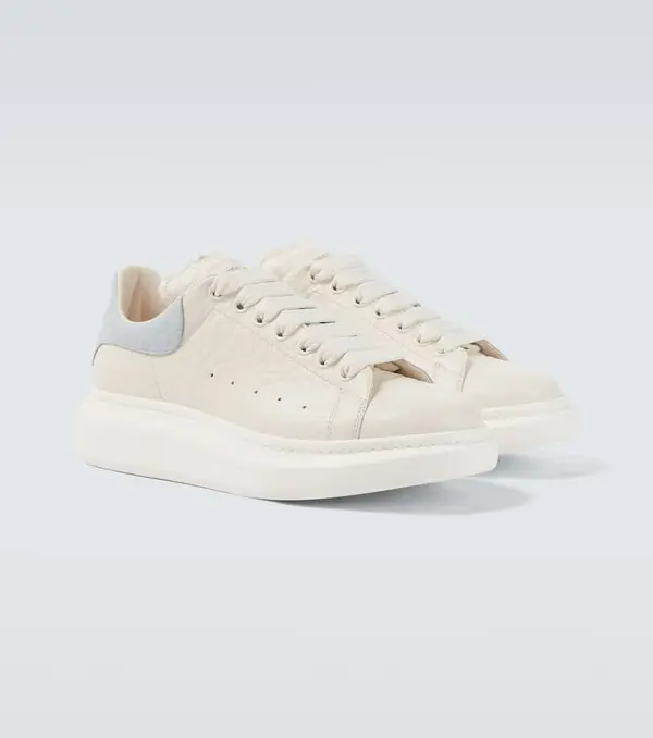 Alexander McQueen Oversized Leather Sneakers - White