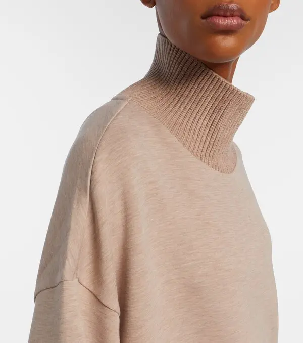 Varley Barker Jersey Turtleneck Sweatshirt - Beige