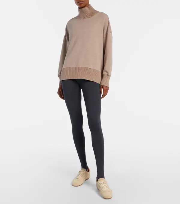 Varley Barker Jersey Turtleneck Sweatshirt - Beige