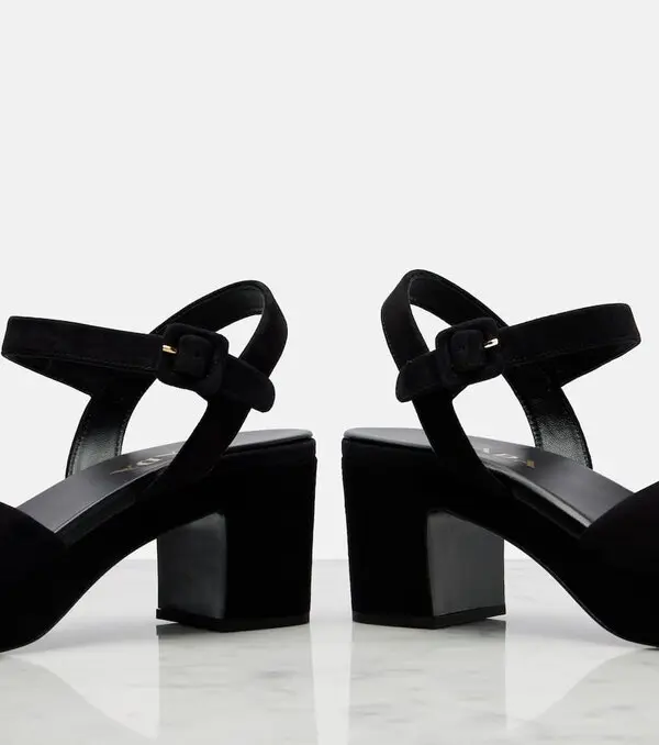 Prada Suede Sandals - Black