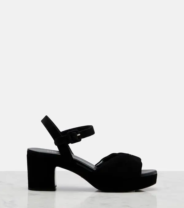 Prada Suede Sandals - Black