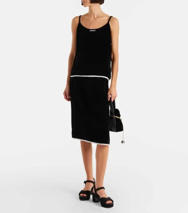 Prada Suede Sandals - Black