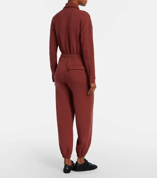 Varley Jessie Jersey Jumpsuit In Cinnamon - Brown
