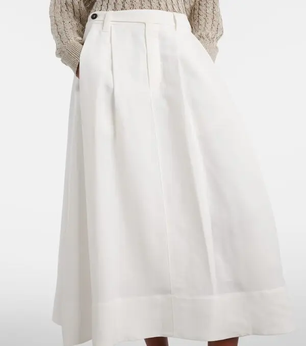 Brunello Cucinelli Mid-rise Midi Skirt