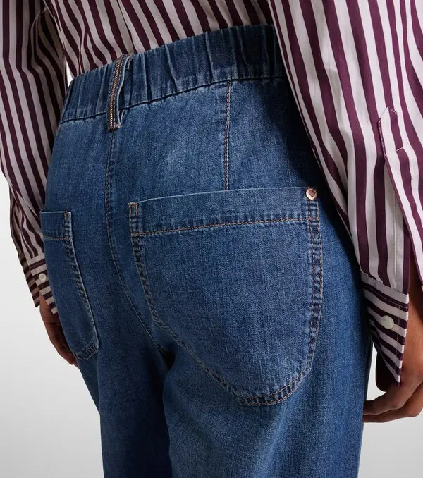 Brunello Cucinelli Pleated Tapered Jeans