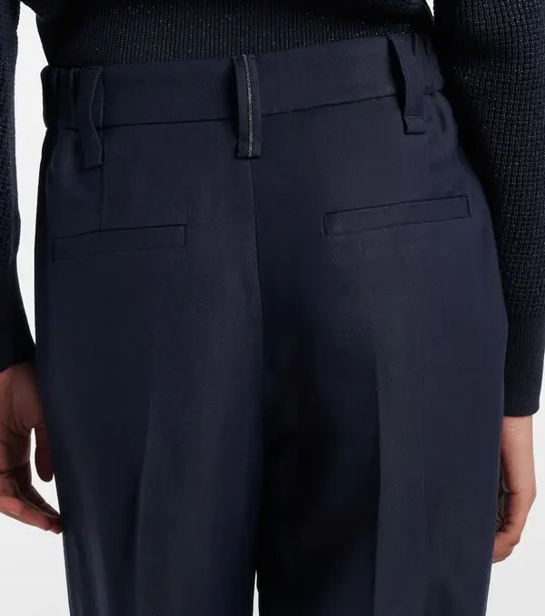 Brunello Cucinelli Cropped Wide-leg Pants