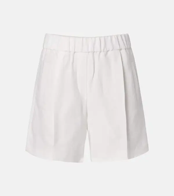 Brunello Cucinelli High-rise Bermuda Shorts - White