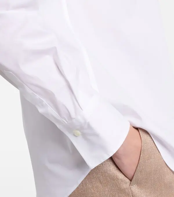 Brunello Cucinelli Monili Cotton-blend Poplin Shirt