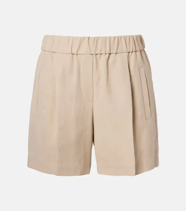 Brunello Cucinelli High-rise Bermuda Shorts - Beige