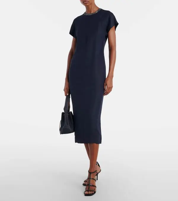 Brunello Cucinelli Monili Midi Dress