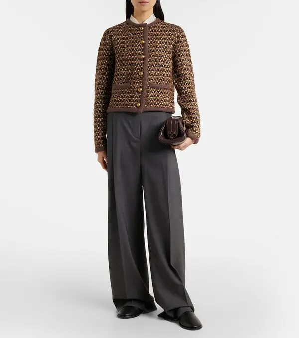 Altuzarra Conroy Tweed Jacket - Brown