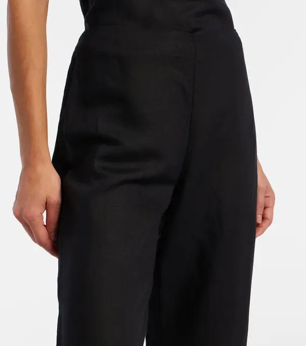 Staud Piha Linen-blend Flared Pants