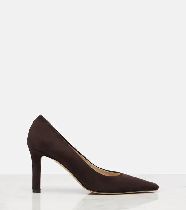THE ROW Carla 80 Suede Pumps