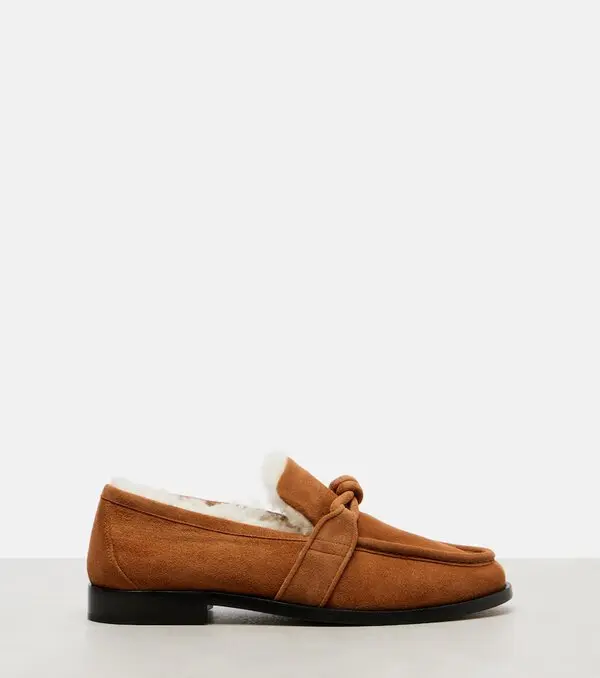 Bottega Veneta Astaire Shearling-lined Suede Loafers