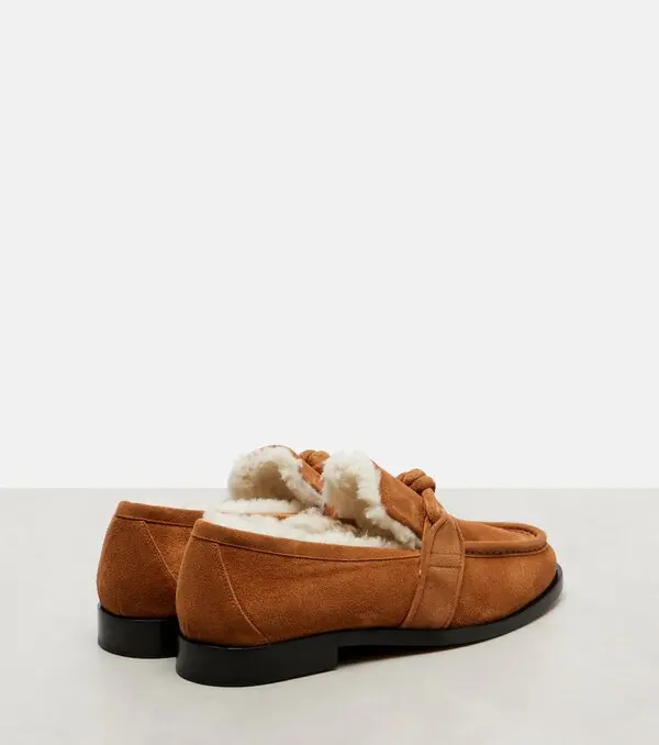 Bottega Veneta Astaire Shearling-lined Suede Loafers