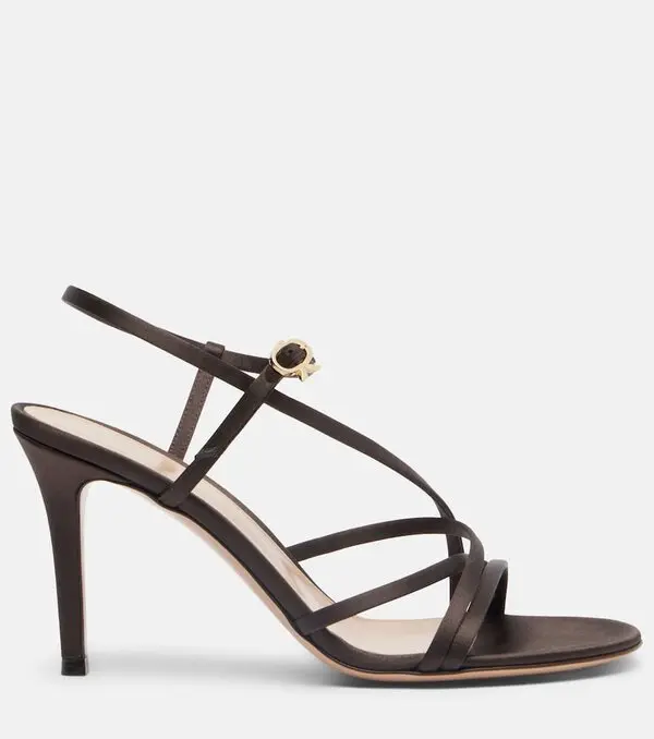 GIANVITO ROSSI Moka Satin Sandals