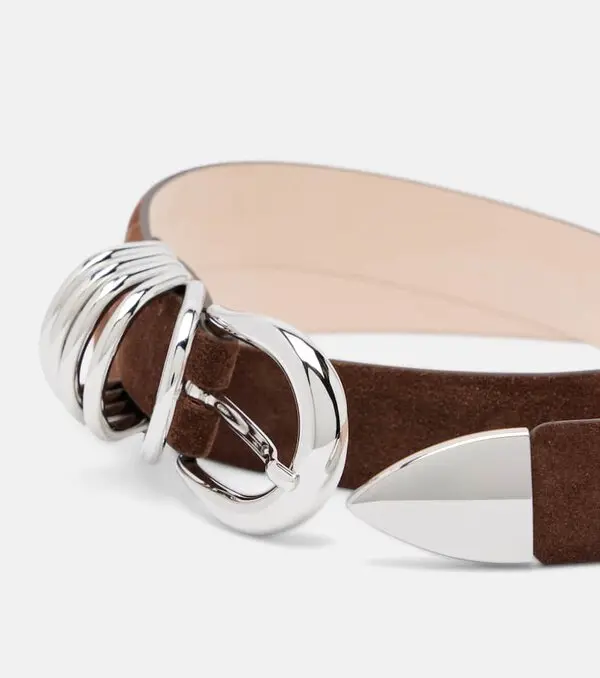 DEHANCHE Hollyhock Suede Belt - Brown