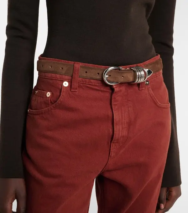 DEHANCHE Hollyhock Suede Belt - Brown
