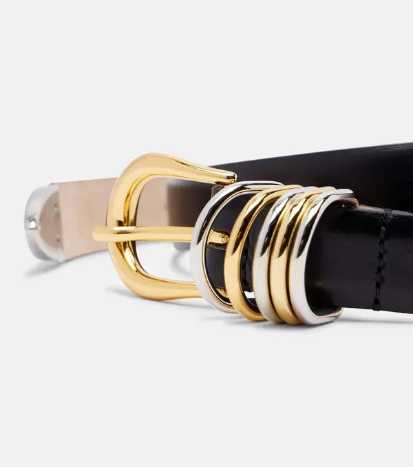 DEHANCHE Hollyhock Leather Belt - Black