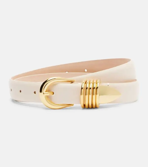 DEHANCHE Hollyhock Leather Belt - White