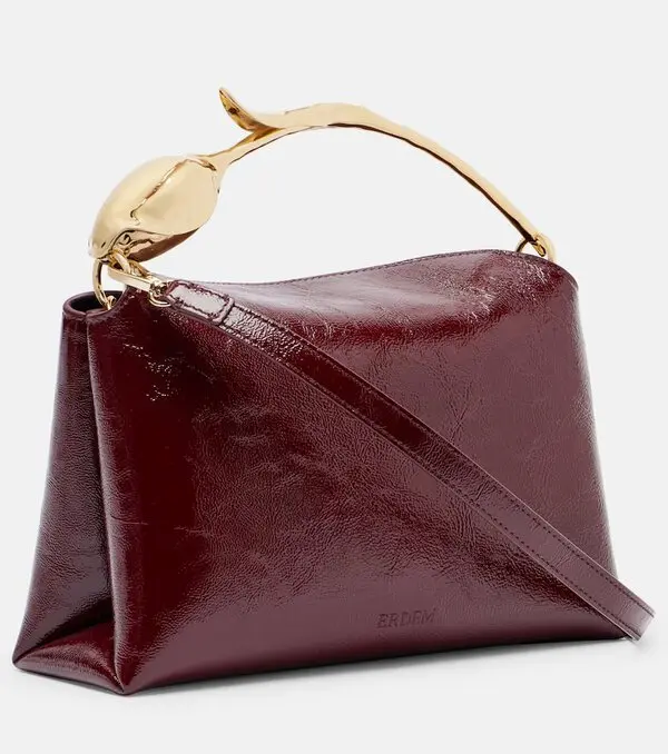 Erdem Bloom Medium Patent Leather Tote Bag - Red