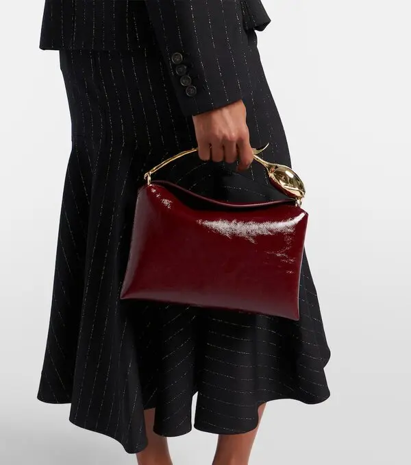Erdem Bloom Medium Patent Leather Tote Bag - Red