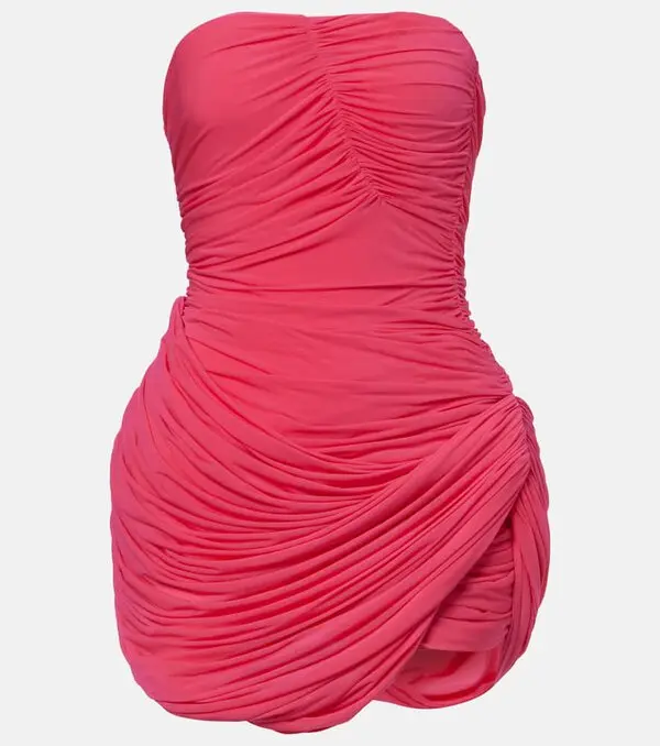 Magda Butrym Draped Ruched Mini Dress - Pink