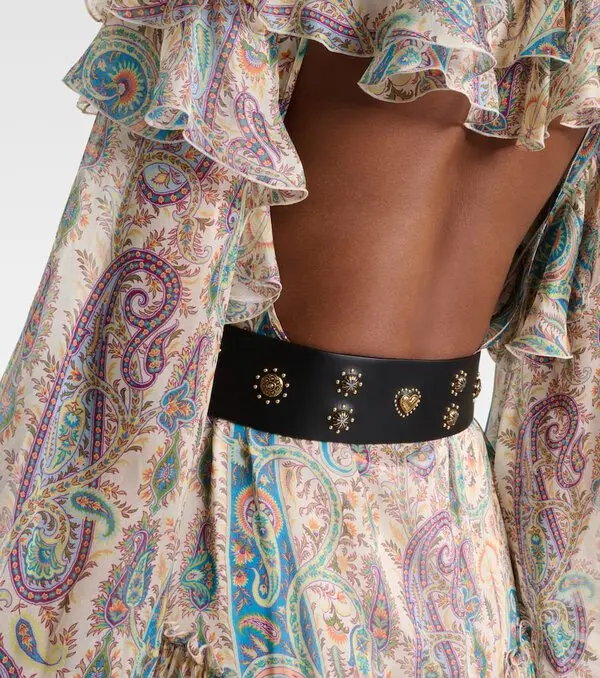 Etro Embellished Leather Belt