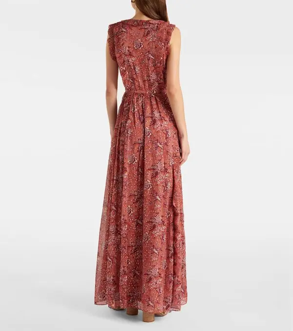 Ulla Johnson Aida Ruffled Silk-blend Chiffon Maxi Dress