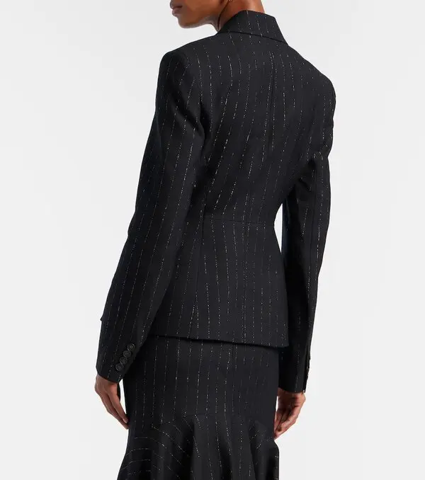 Erdem Pinstripe Wool Blazer