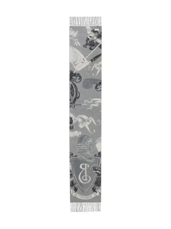 Burberry Etched Knight Cashmere Scarf