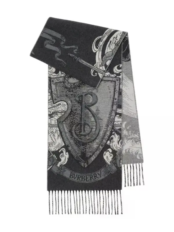 Burberry Etched Knight Cashmere Scarf