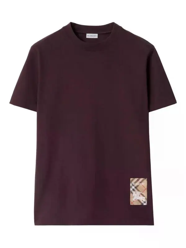 Burberry Check Label Cotton T-shirt