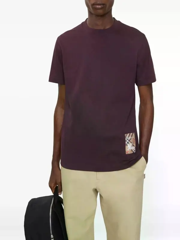 Burberry Check Label Cotton T-shirt