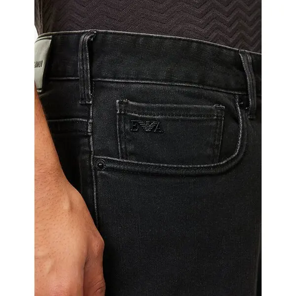 Emporio Armani Slim-fit Stretch-denim Jeans - Medium Grey Denim