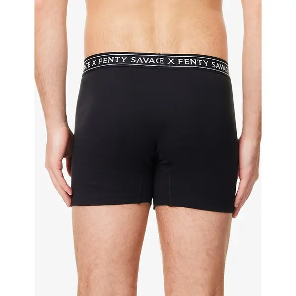 SAVAGE X FENTY Classics Pack Of Three Stretch-cotton Boxer Briefs Xxl - Caviar