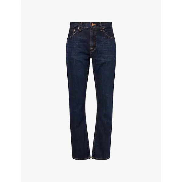 Nudie Jeans Gritty Jackson Straight-leg Jeans - Aged Indigo