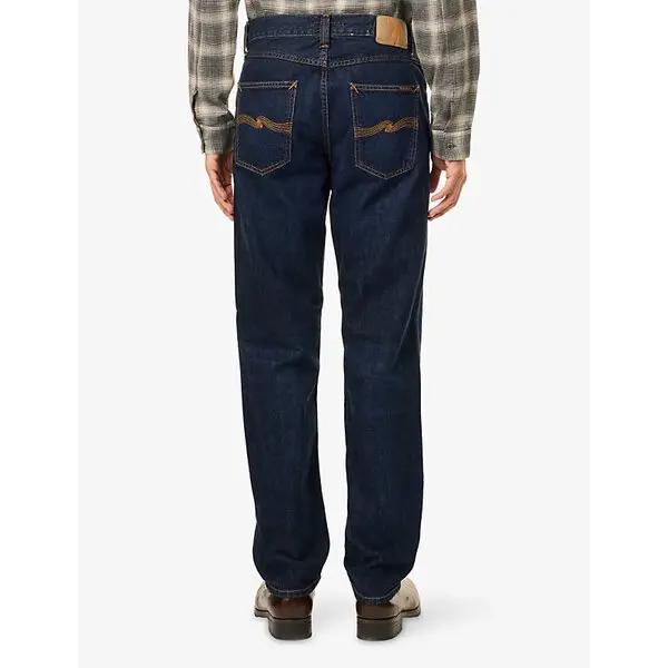 Nudie Jeans Gritty Jackson Straight-leg Jeans - Aged Indigo