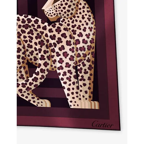 Cartier Panthère Illusion Printed Silk-twill Scarf