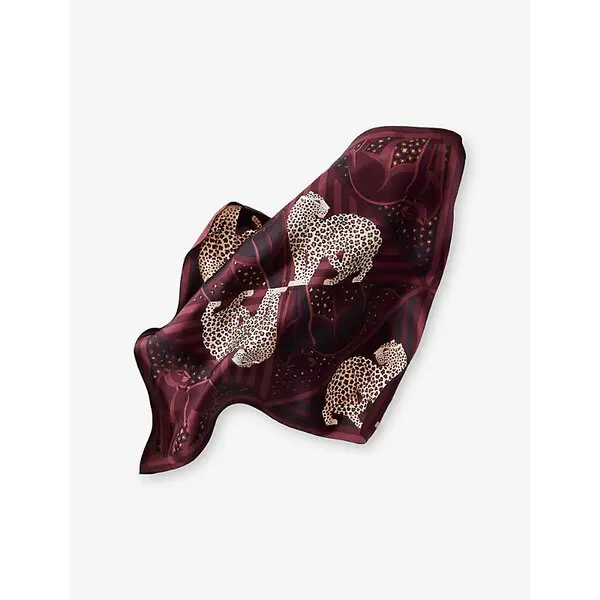 Cartier Panthère Illusion Printed Silk-twill Scarf