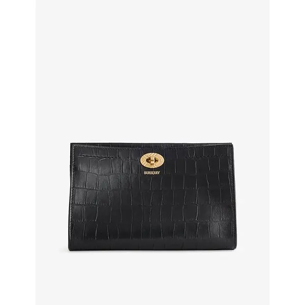 Burberry Cotswolds Leather Pouch - Black