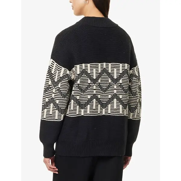 Varley Fairisle Patterned Cotton-wool Blend Jacket