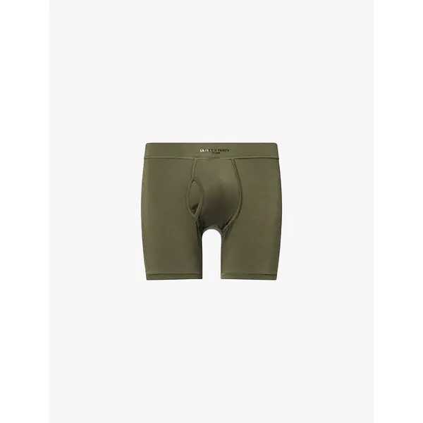 SAVAGE X FENTY Homme Base Jersey Boxer Briefs - Antique Green